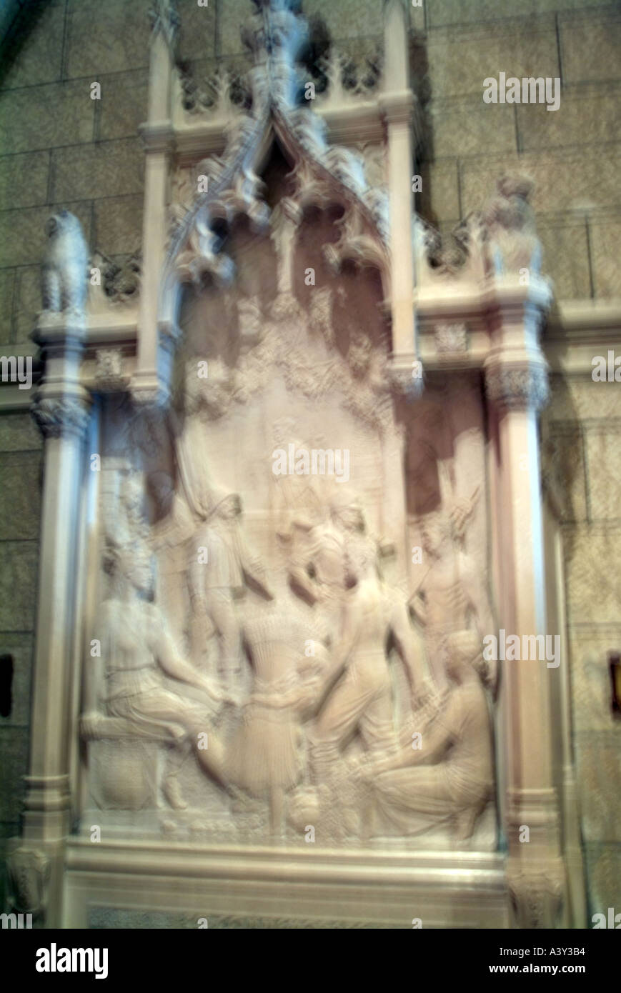 Artistic stone carved human figures interior wall display House of ...