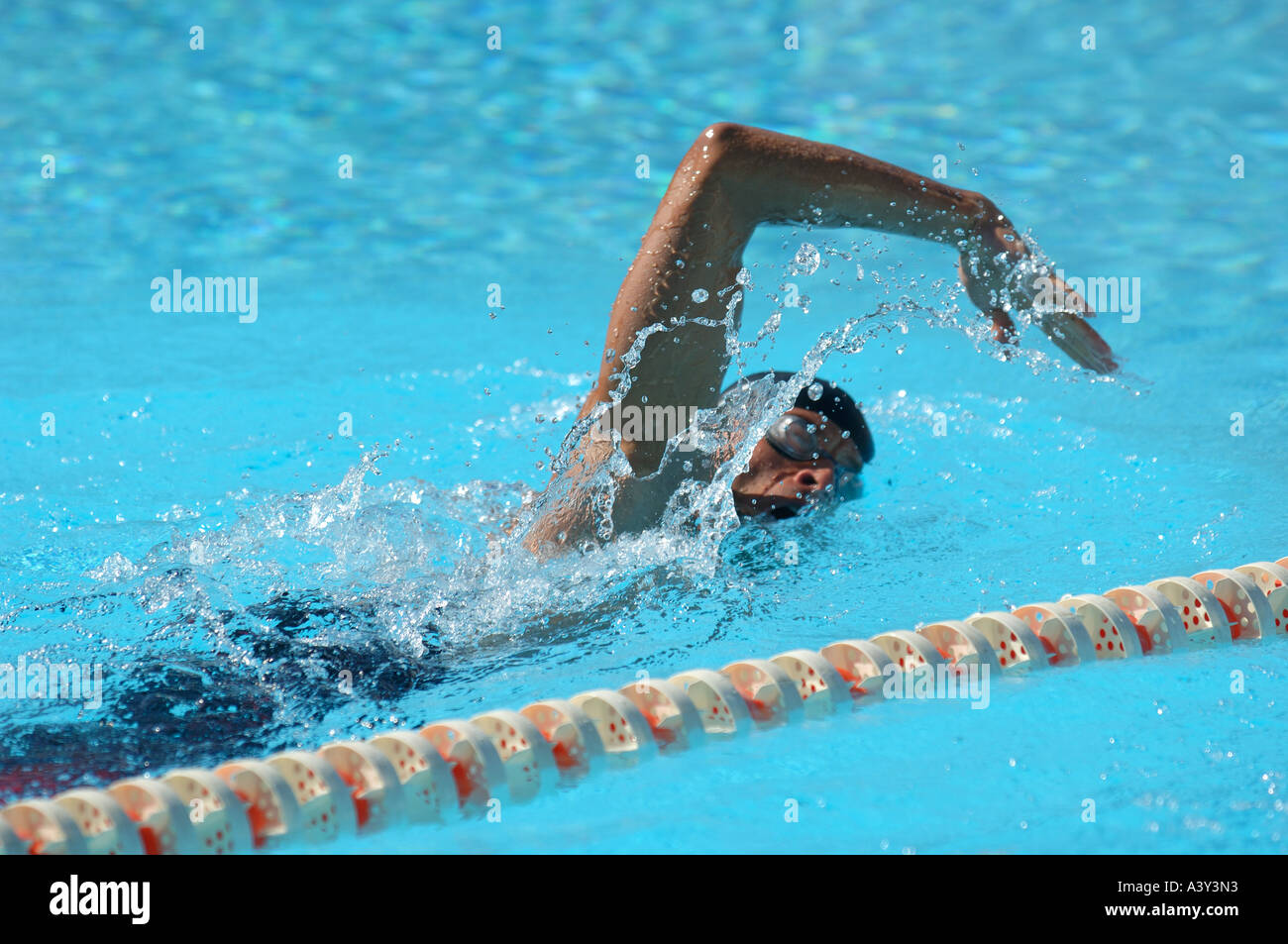Female Swimmer Swimming Crawl Stock Photo - Alamy