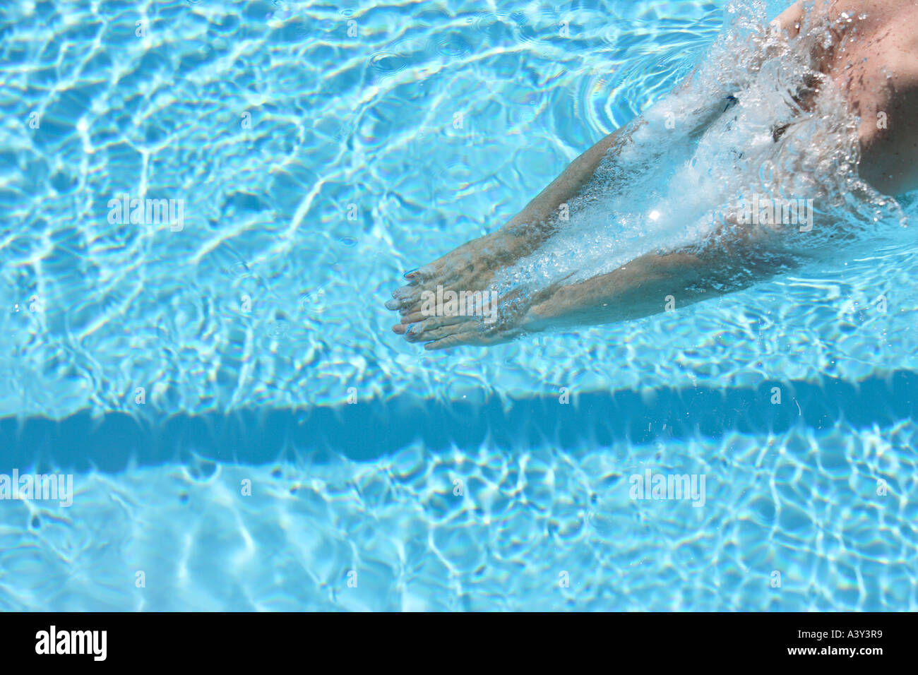 Hands of Male Swimmer Diving Stock Photo - Alamy