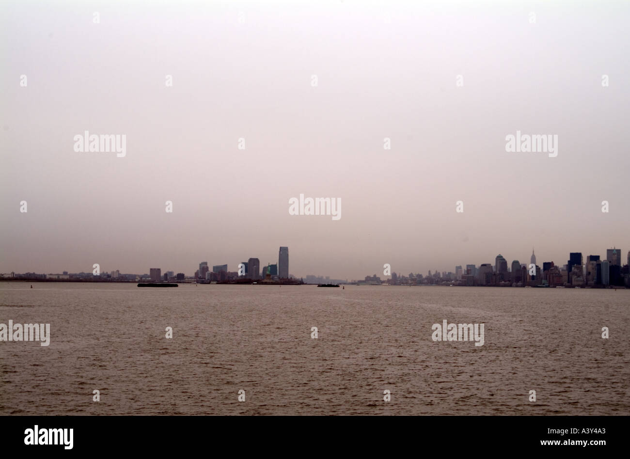 Ferry river view New York City Stock Photo - Alamy
