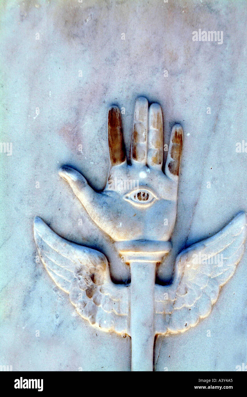 hand eye wings mythical Stock Photo - Alamy