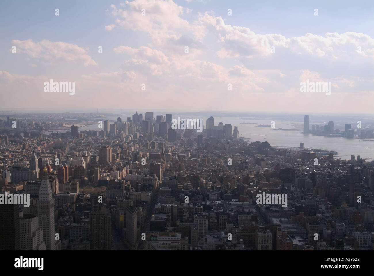 Manhattan New York City skyline highrise architecture top view Empire ...