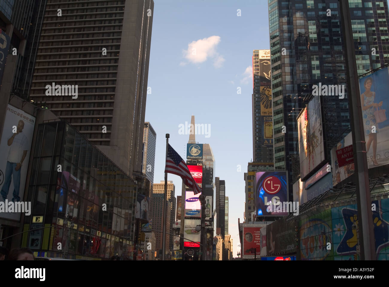 Building electronic billboards downtown Manhattan New York City Stock ...