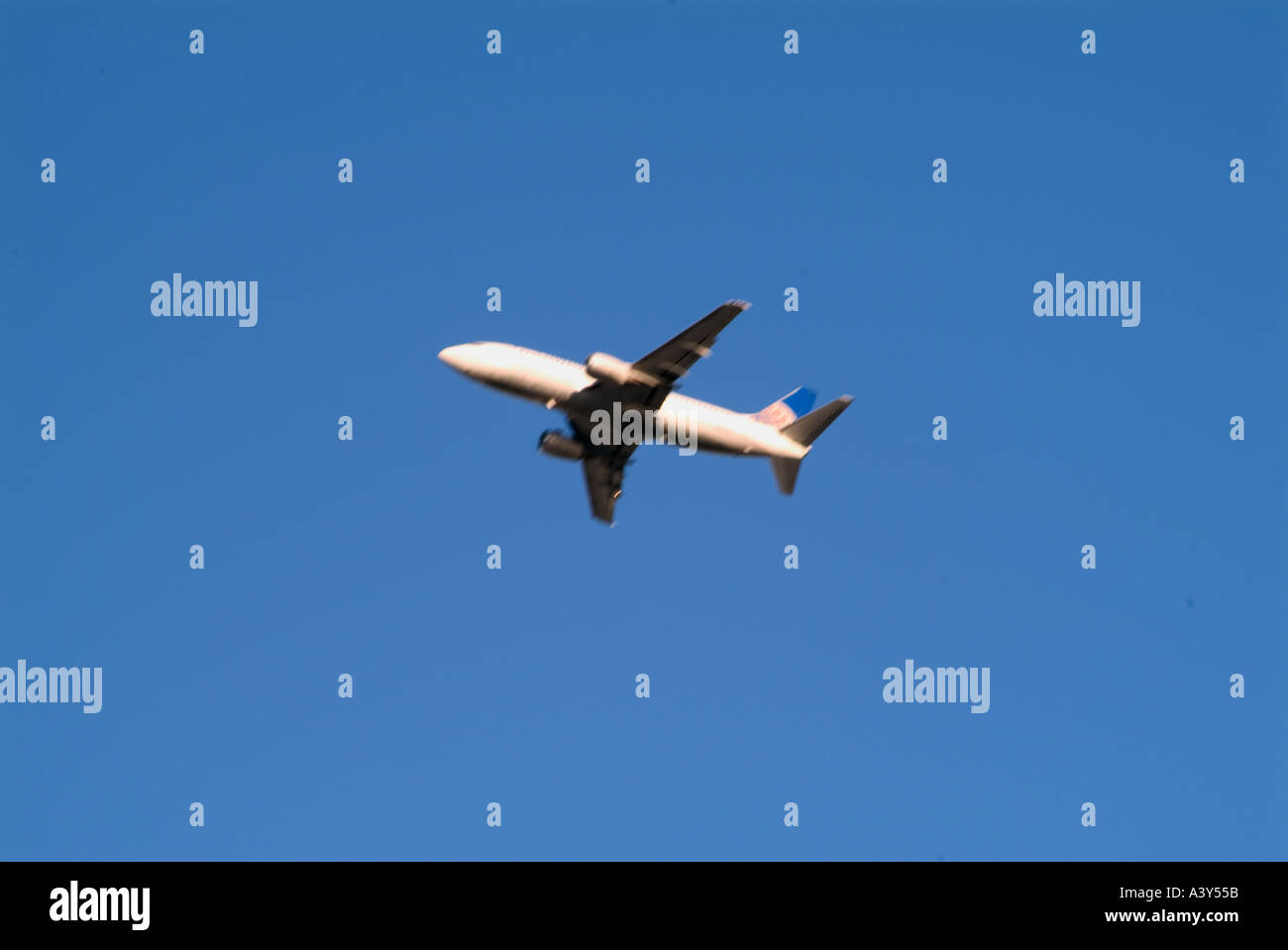 Jet plane flying upward during takeoff Stock Photo - Alamy