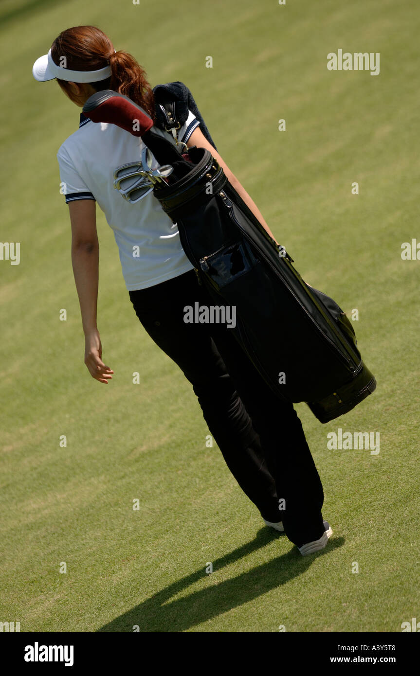 Golf caddie woman hi-res stock photography and images - Alamy