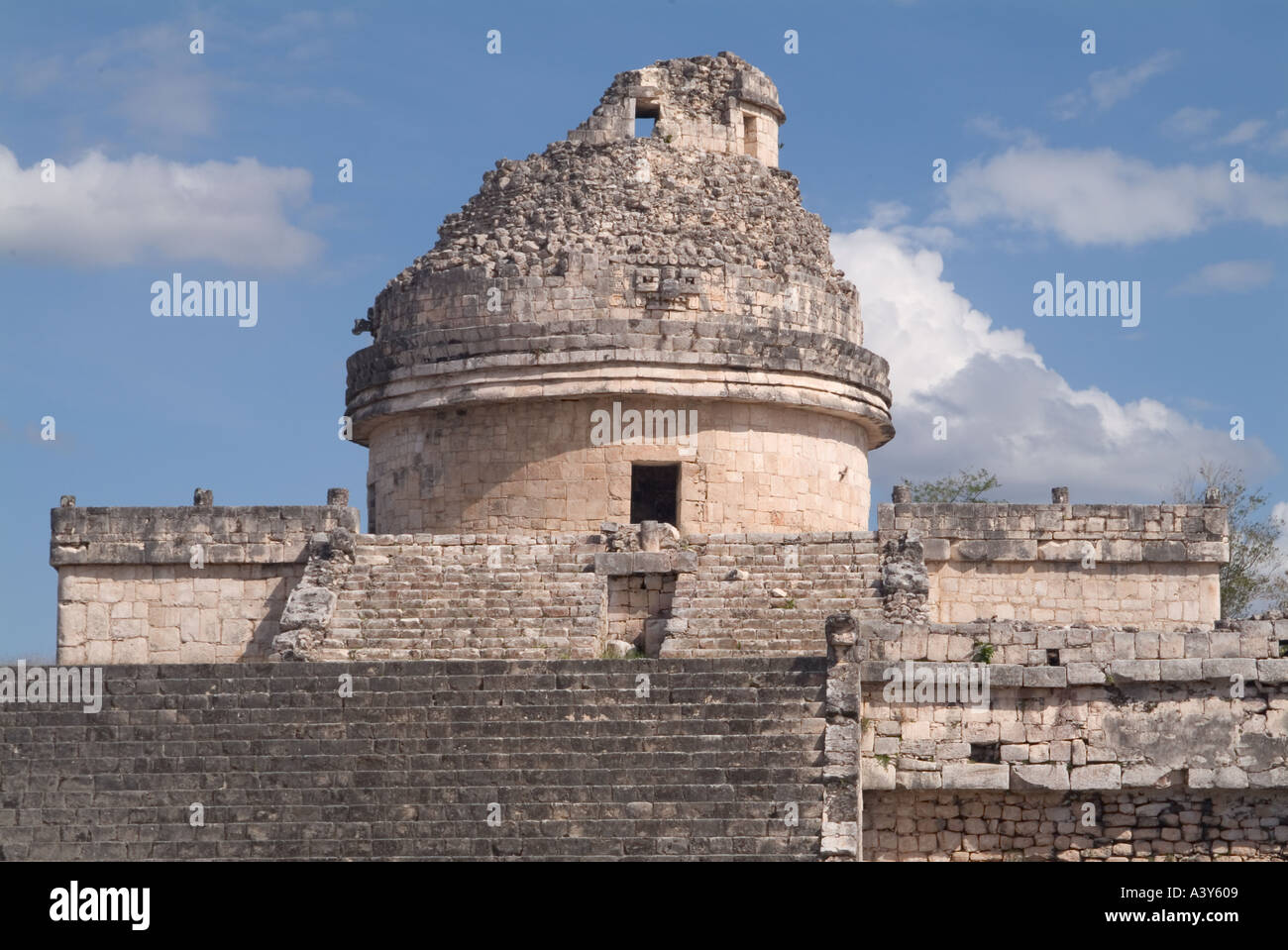 Chichen Itza mayan high priest observatory Riviera Maya Mexico Stock ...