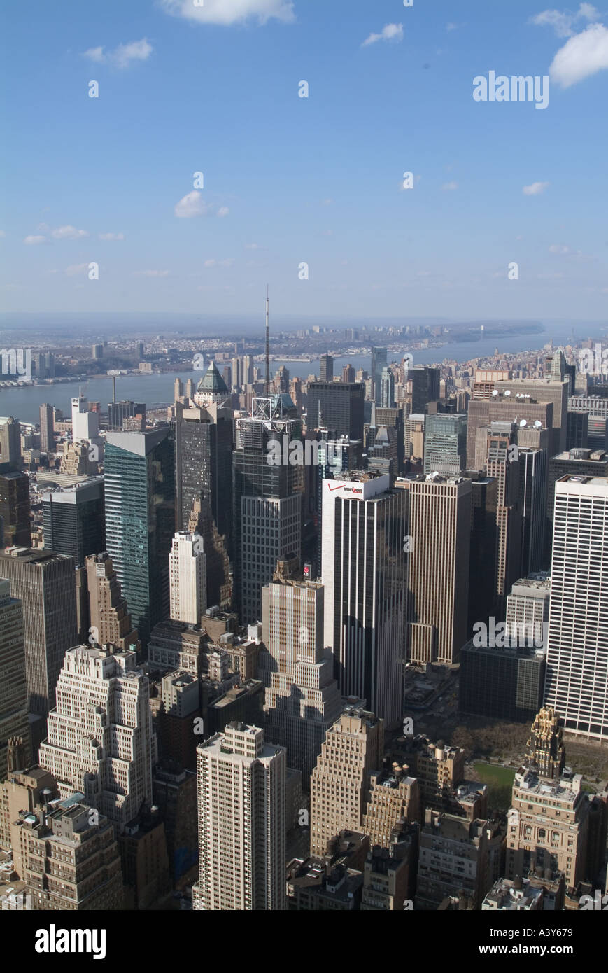 Skyline architecture New York City Manhattan top view Empire State ...