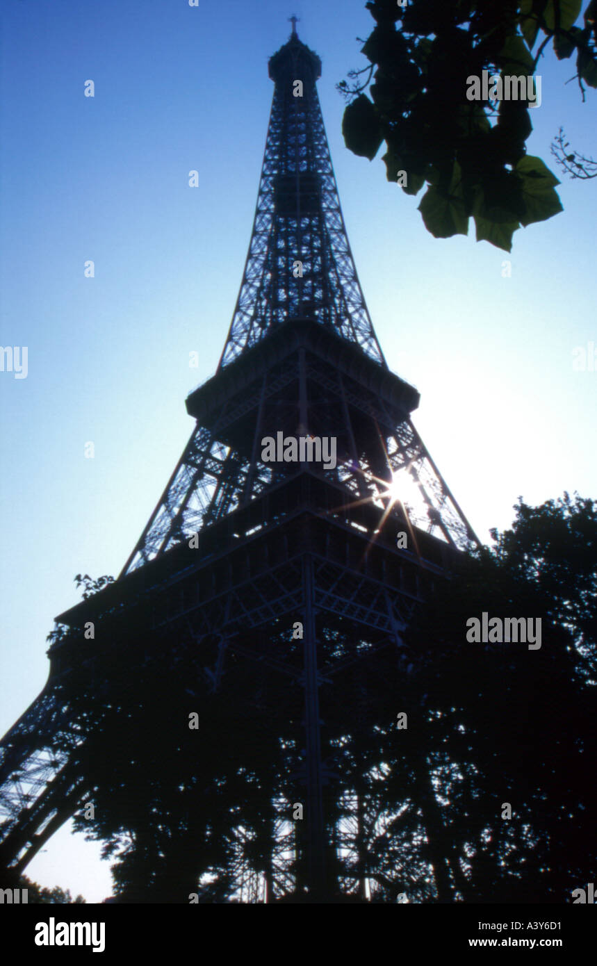 eifel tower structure paris france Stock Photo - Alamy