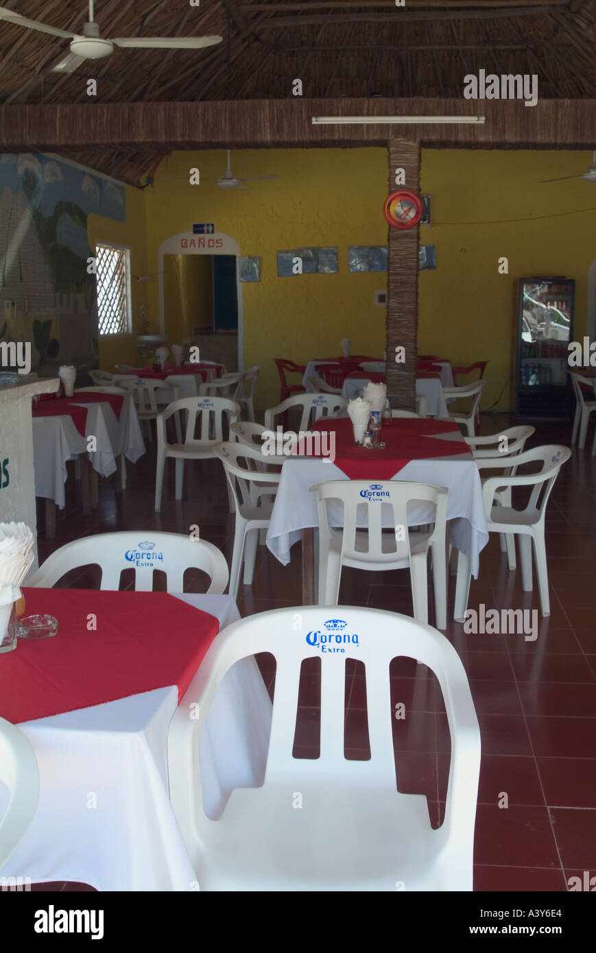 Typical Mexican restaurant interior design Riviera Maya Mexico Stock ...