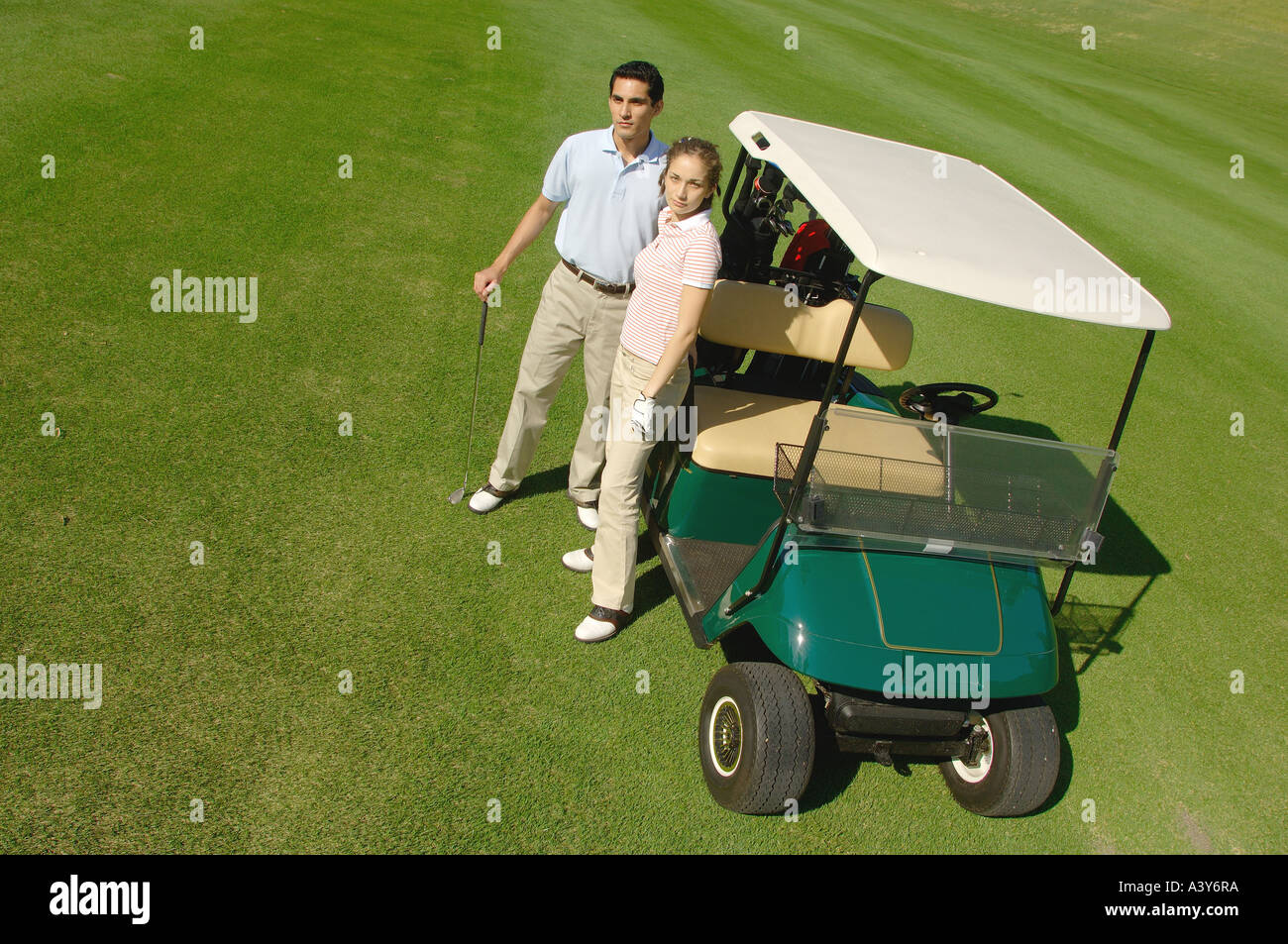 Smiling woman near cart hi-res stock photography and images - Alamy