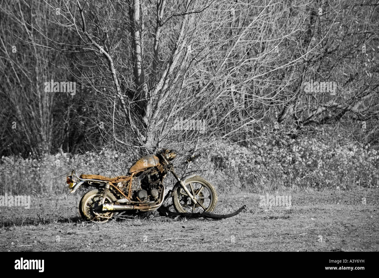Burnt motorcycle hi-res stock photography and images - Alamy