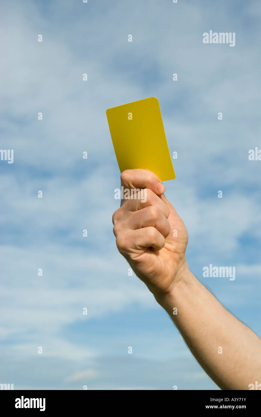 Booking yellow card football hi-res stock photography and images - Alamy