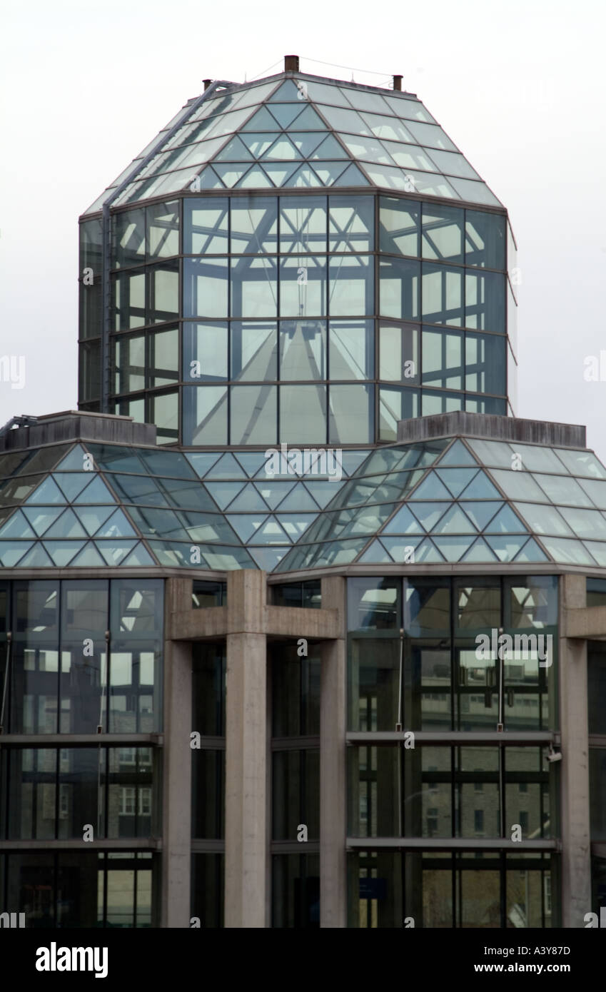 Buildings architecture design modern three cylinders glass sides roof ...