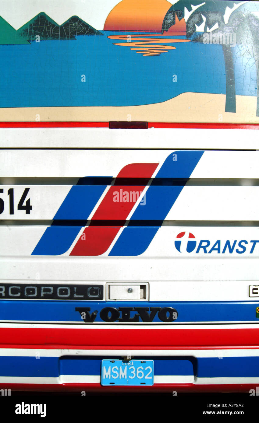 coach transport red white blue Stock Photo - Alamy