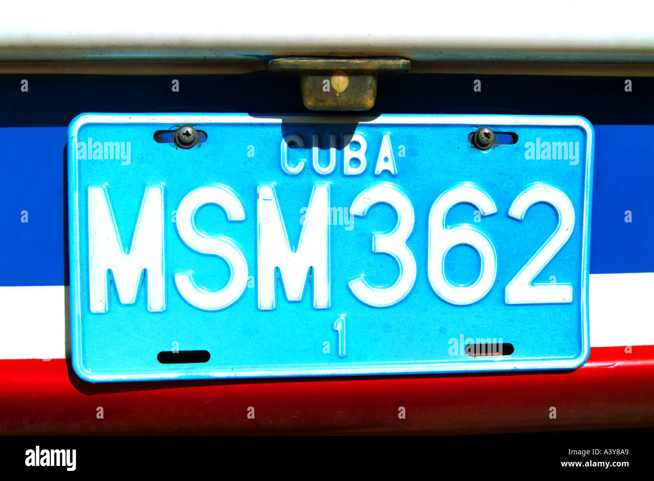 number plate registration blue red white detail Stock Photo - Alamy
