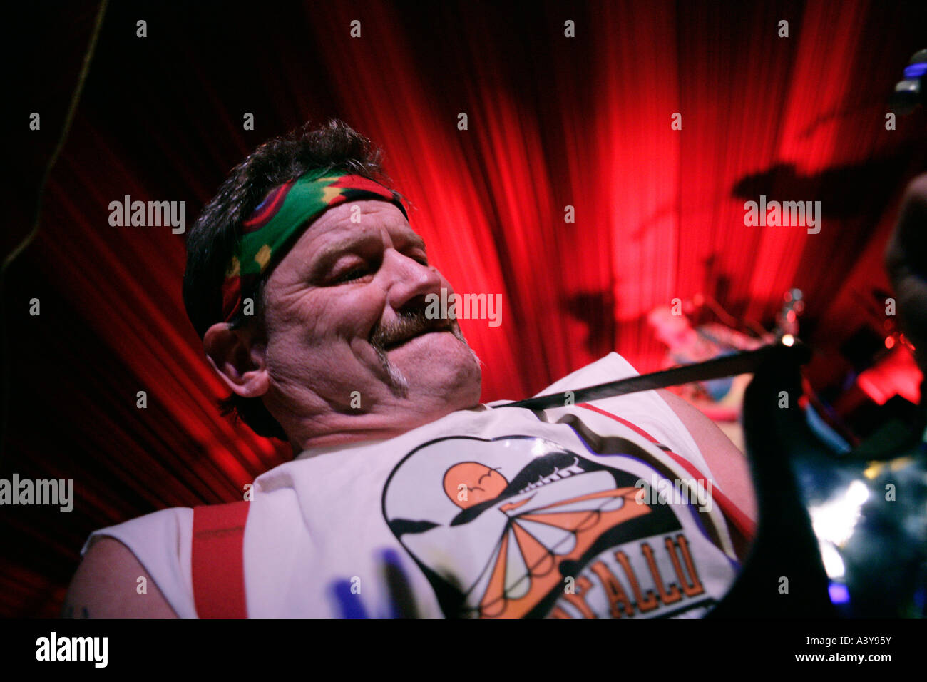 Barley Scotch - lead singer of the band Hayseed Dixie on stage at ...