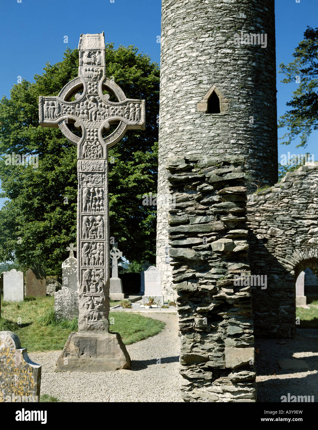 Monasterboice tall cross hi-res stock photography and images - Alamy