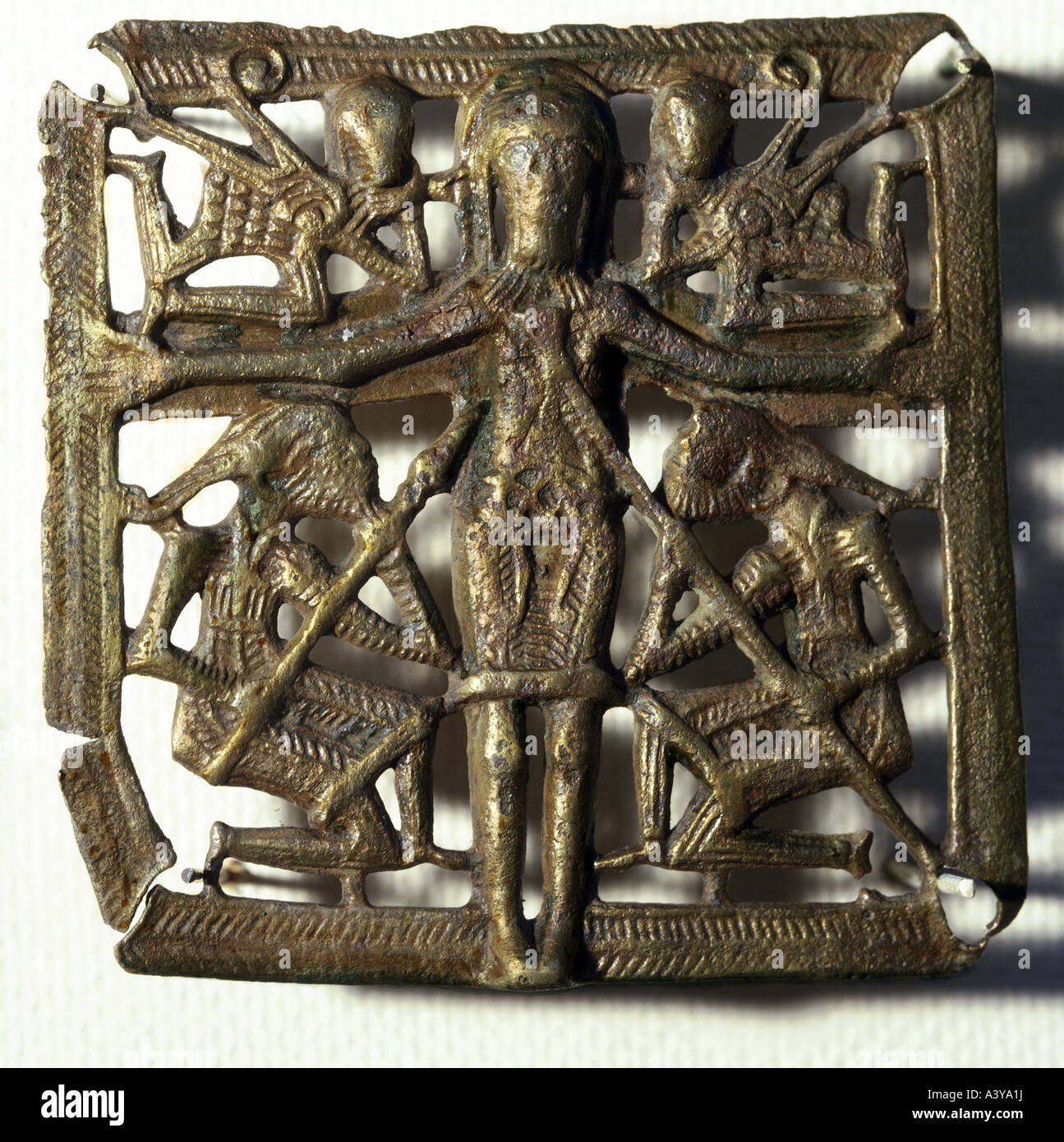 religion, christianity, liturgical objects, fitting, crucifixion of Jesus Christ, bronze ...