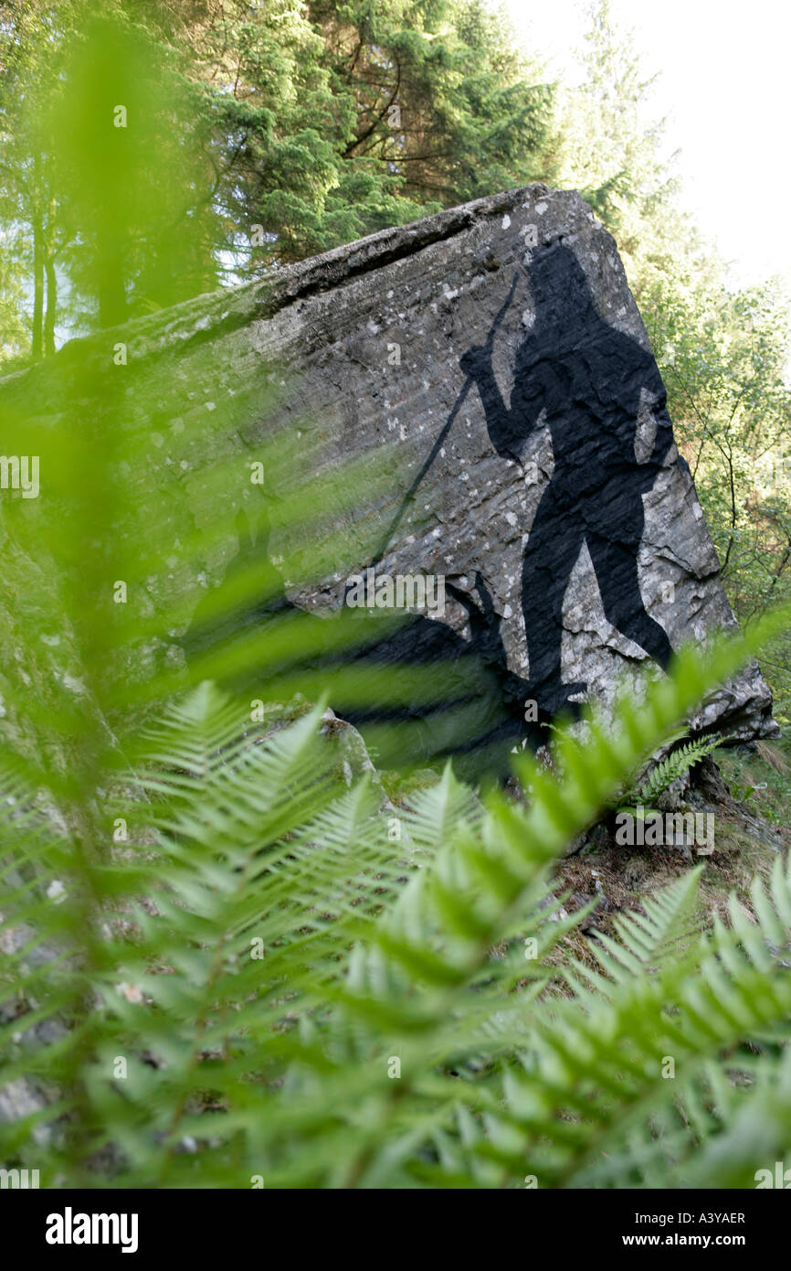 Public art in Grizedale forest, Lake District, Cumbria Stock Photo - Alamy