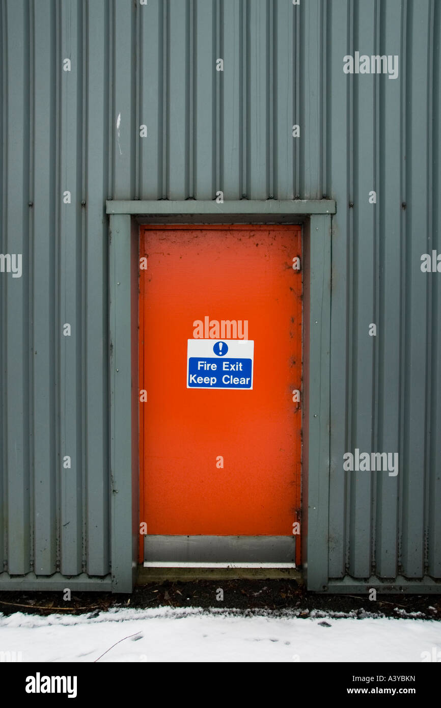 Outside View of a Fire Exit Door Stock Photo - Alamy
