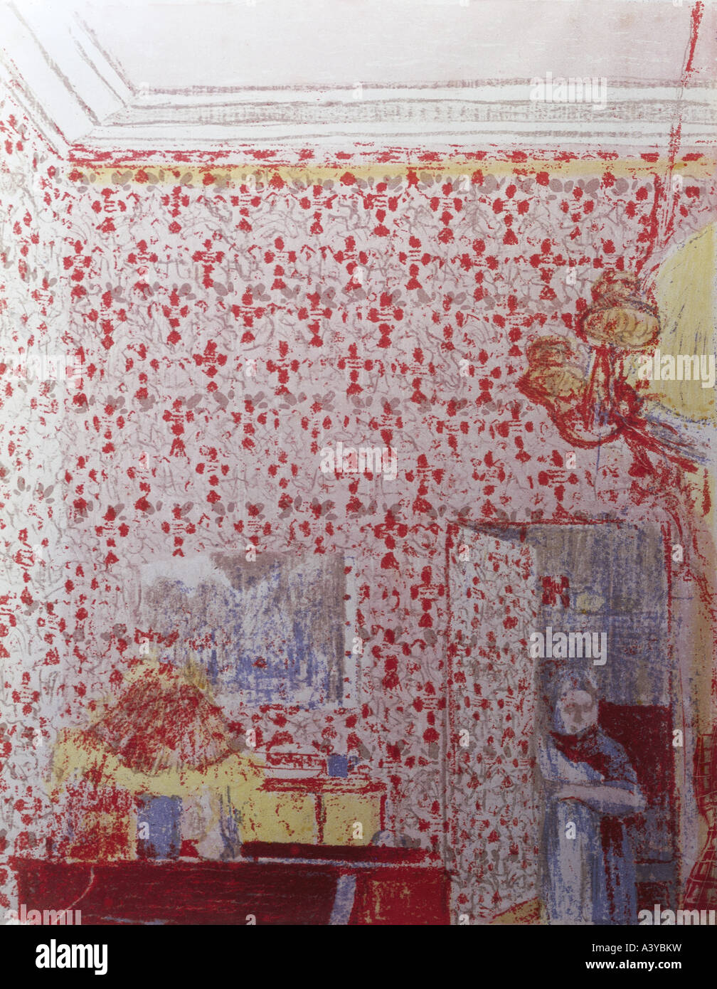 "fine arts, Vuillard, Edouard, (1868 - 1910), graphics, "interior with ...