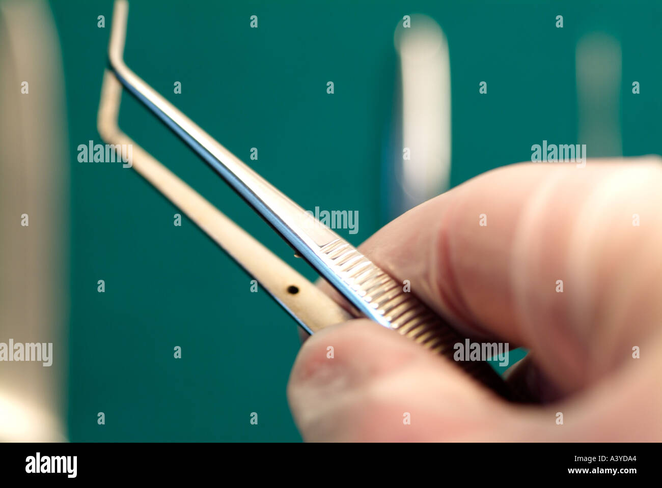 Surgeon Selecting a Surgical Instrument During an Operation, Close Up ...