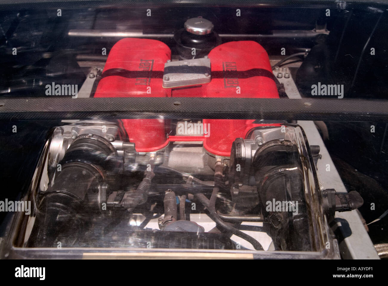 Vintage racing cars formula 1 pit lane engine exposed Gilles Villeneuve ...