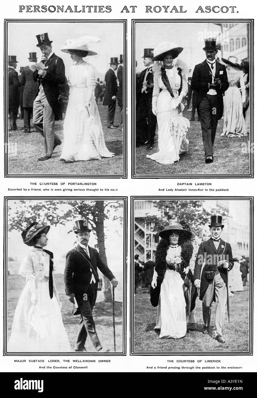 Personalities At Royal Ascot 1908 the cream of Edwardian society gather ...
