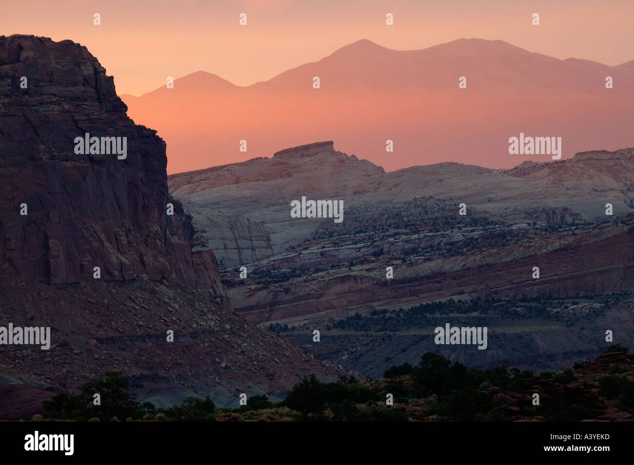 Sunrise from Panorama Point Capital Reef National Park Utah Stock Photo ...