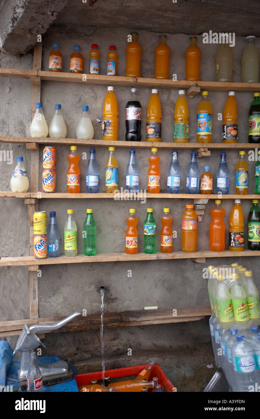 drinks counter in a small shop in Morocco Stock Photo - Alamy