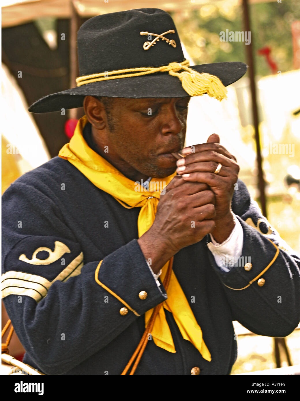Buffalo Soldier Renactment Stock Photo - Alamy