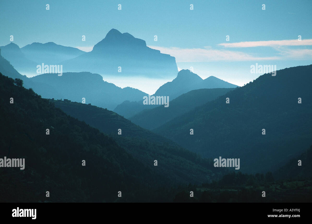 mountain scenery, Spain, Pyrenaeen Stock Photo - Alamy