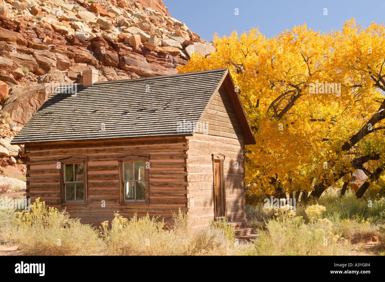 Historic school Fruita Capitol Reef National Park Utah Stock Photo - Alamy