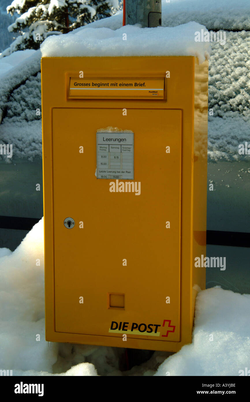 Yellow mail box switzerland hi-res stock photography and images - Alamy