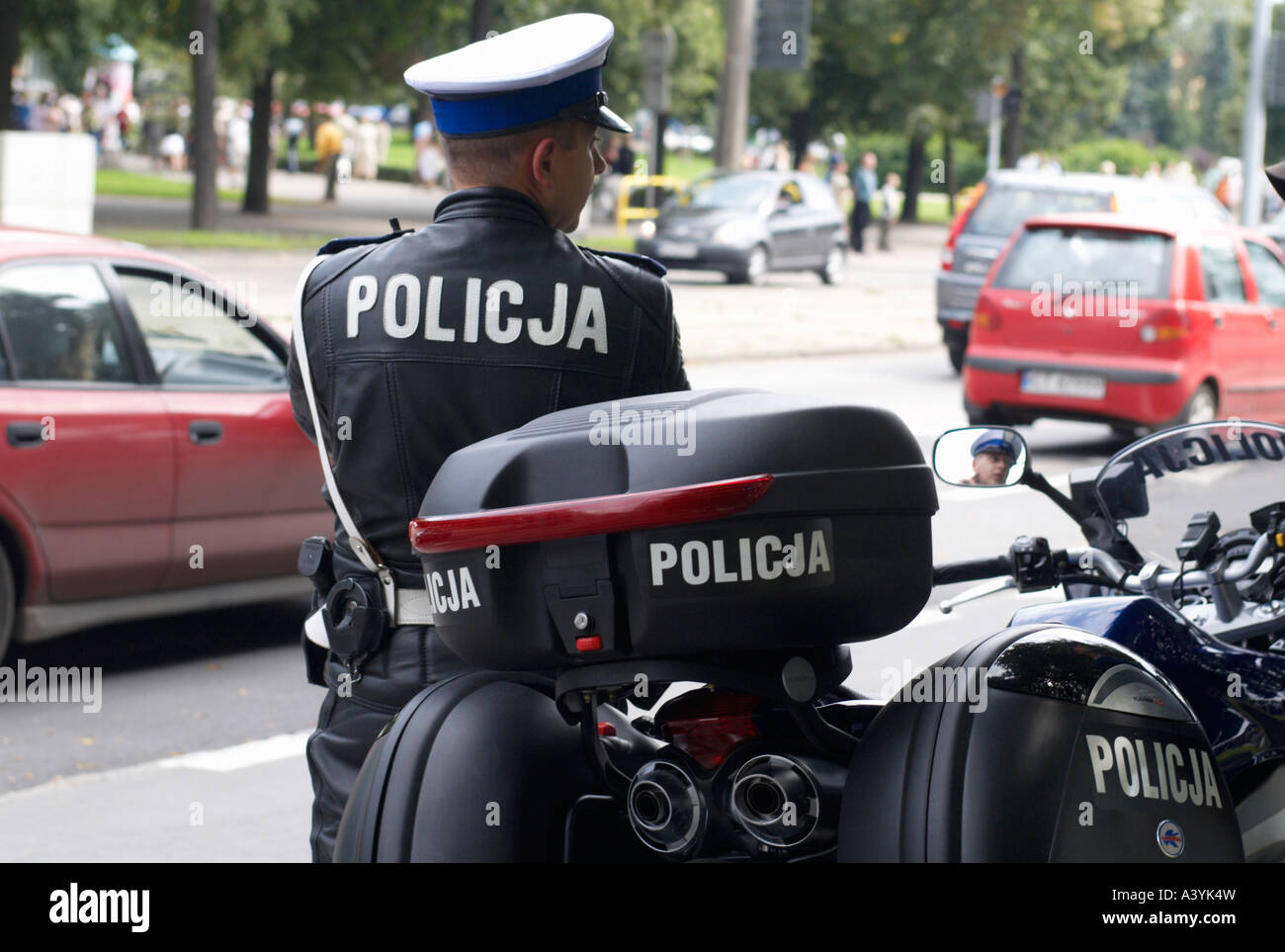 A traffic policeman in Poland Stock Photo - Alamy