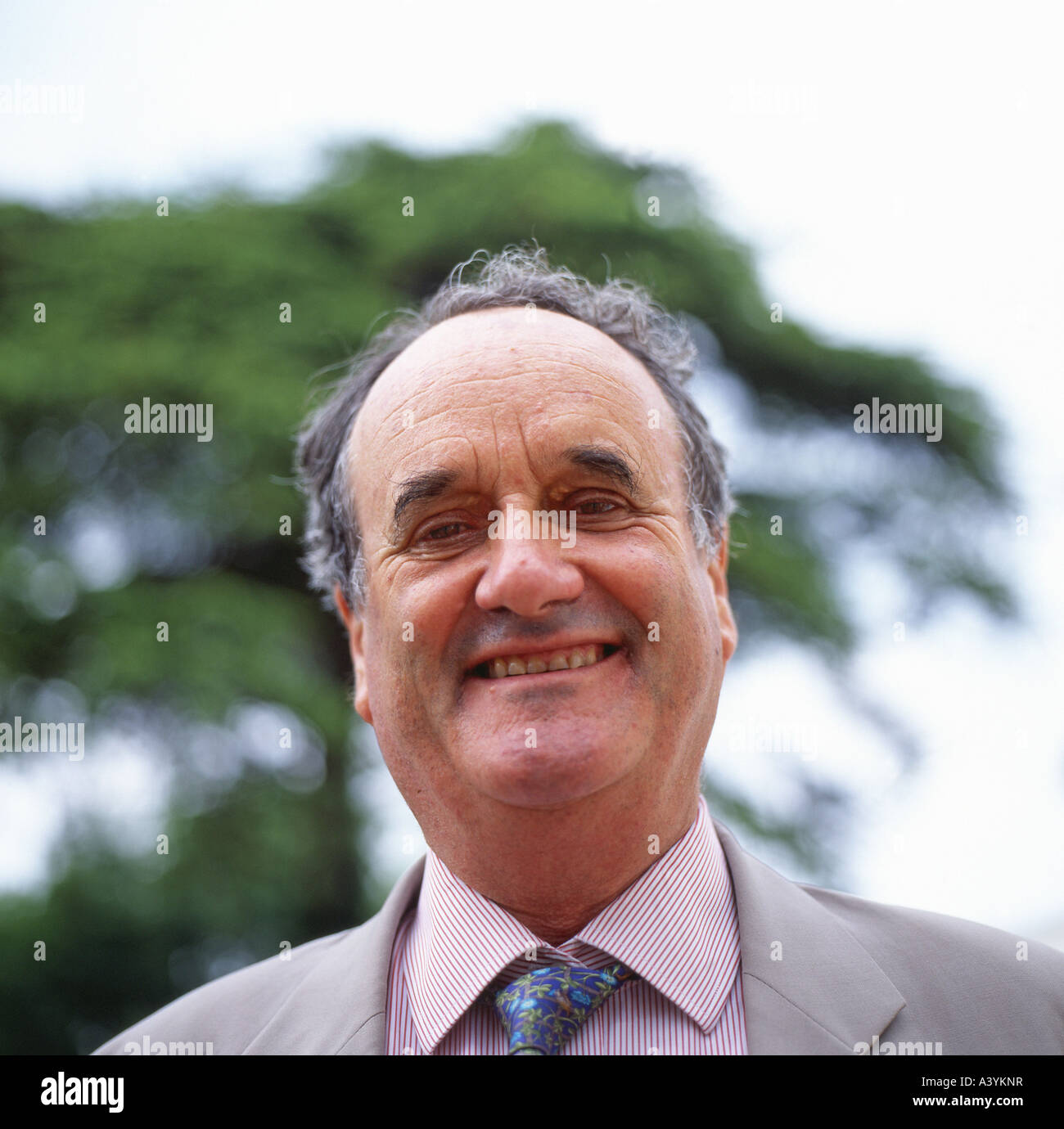 British BBC broadcaster Mark Tully at the 2003 Hay Festival UK in Hay ...