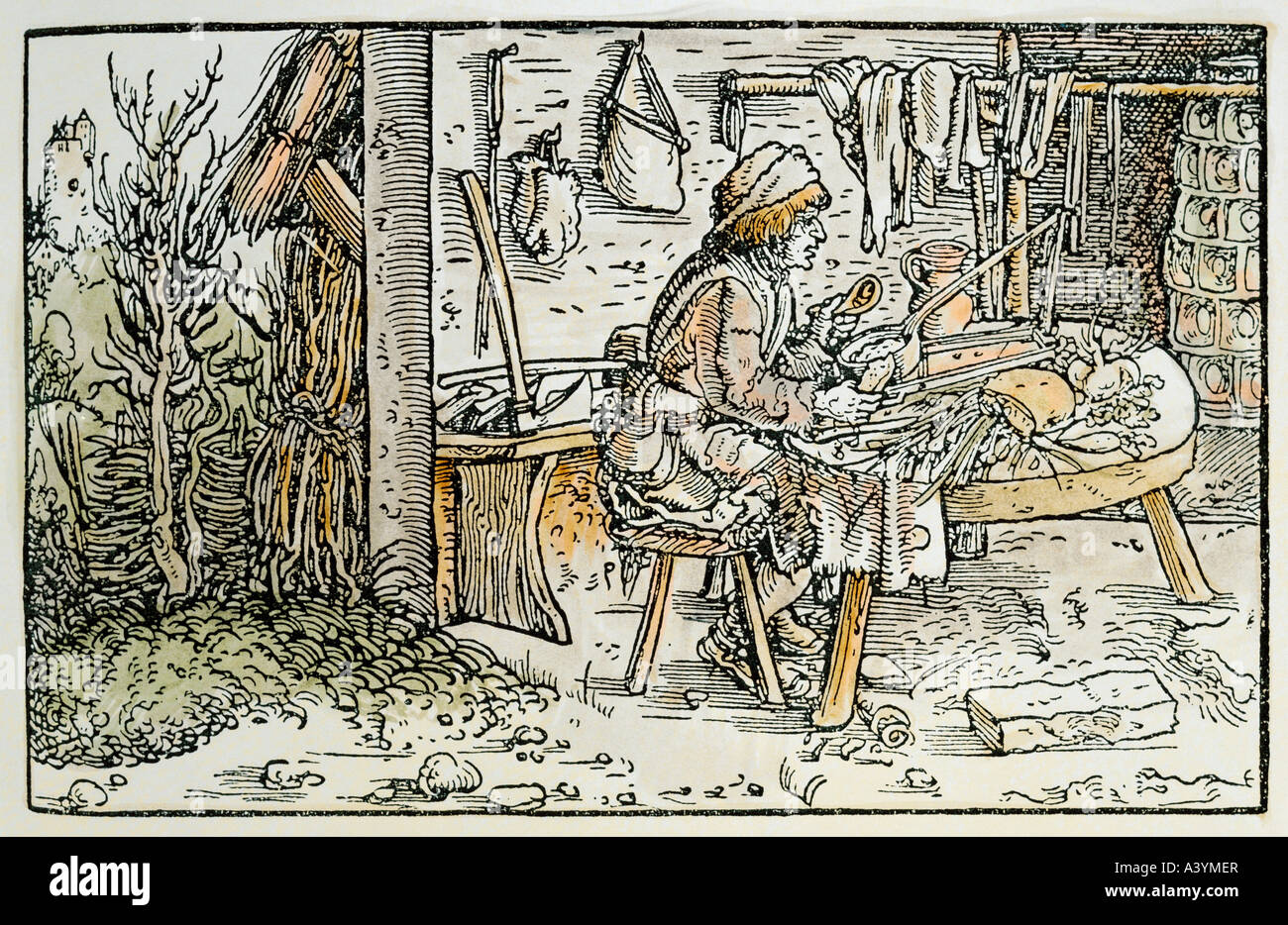 Poor people medieval colour hi-res stock photography and images - Alamy