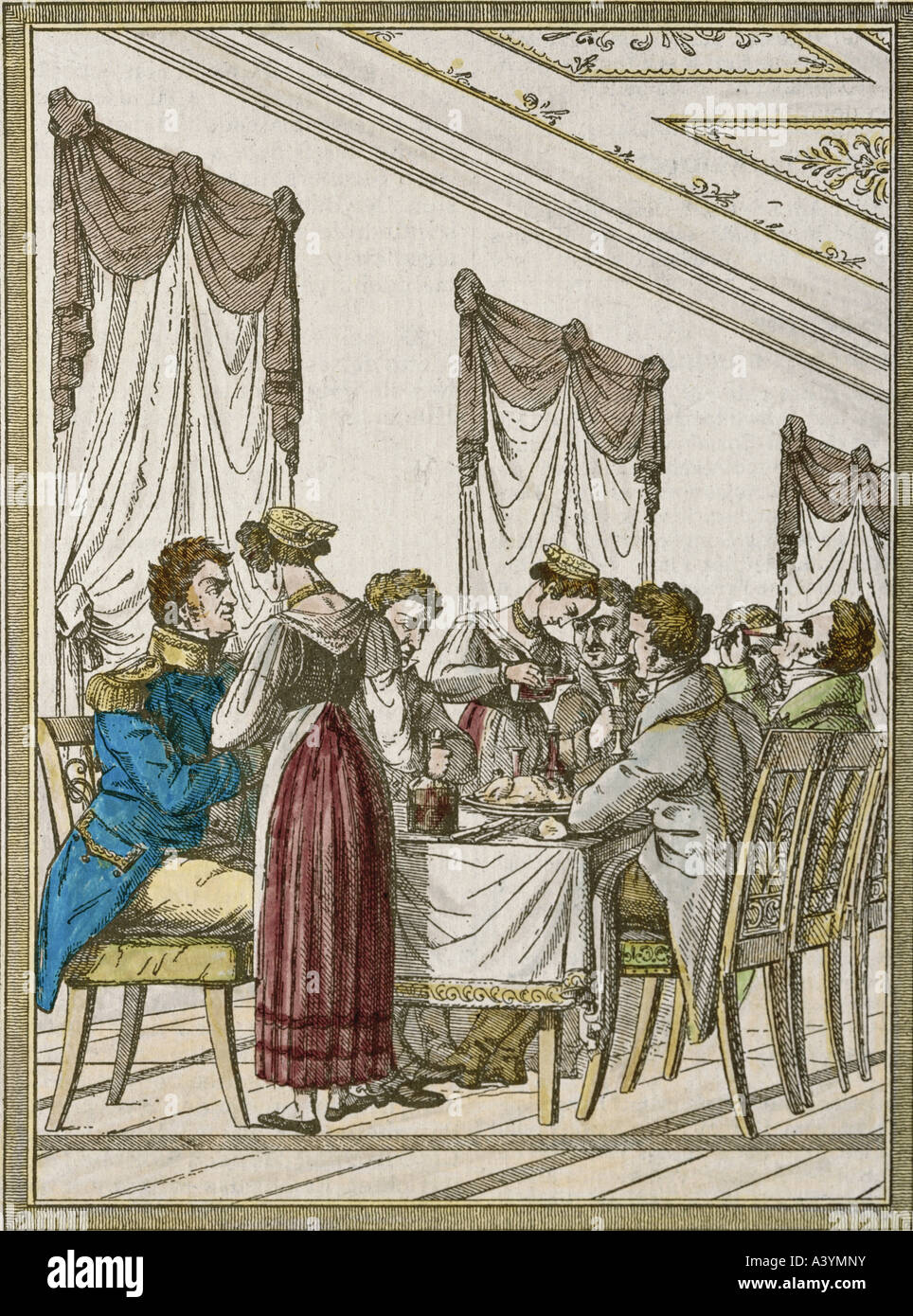 19th century food eating hi-res stock photography and images - Alamy