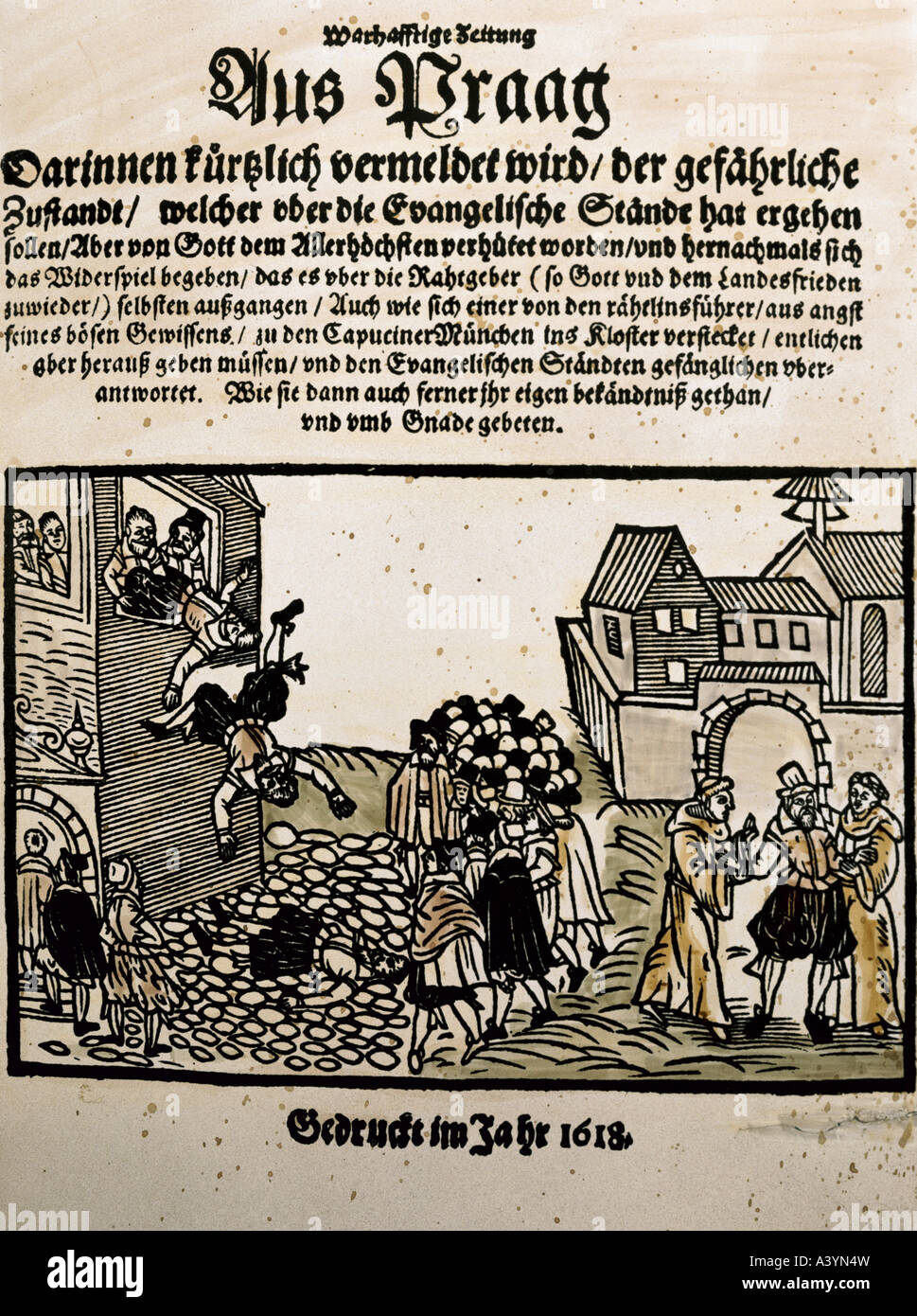 Defenestration of prague thirty years war hi-res stock photography and ...