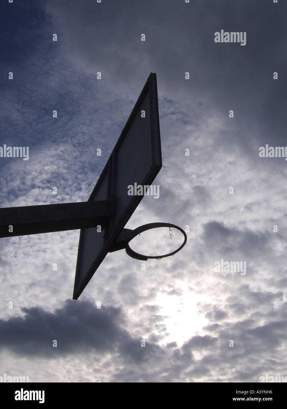basket ball pitch and dramatic sky Stock Photo - Alamy