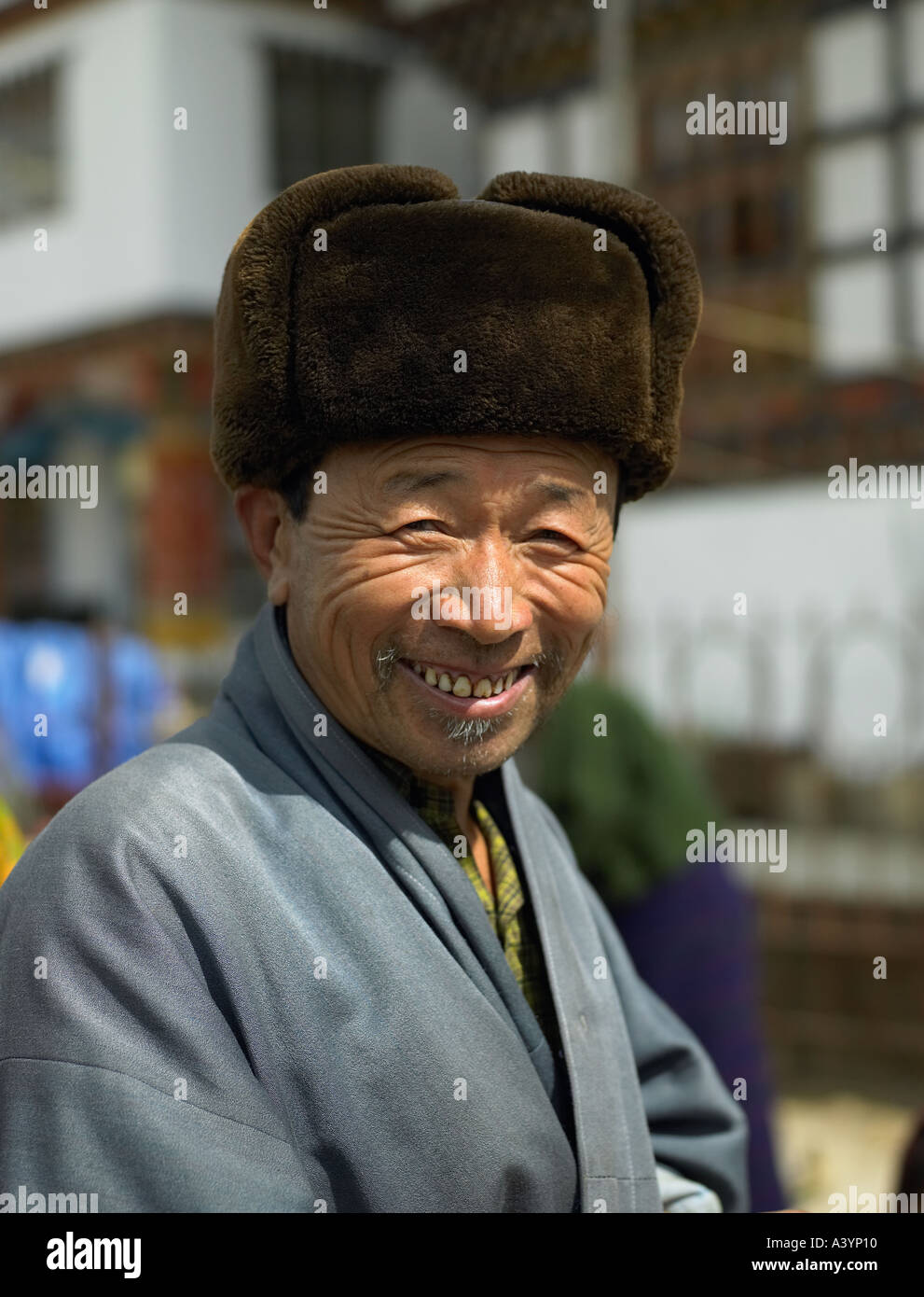 Bhutanese man in Paro, Bhutan Stock Photo - Alamy