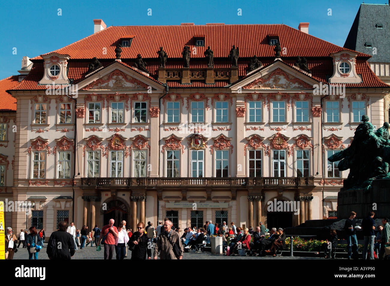 Kinsky Palace Old Town Square Prague Czech Republic Stock Photo - Alamy