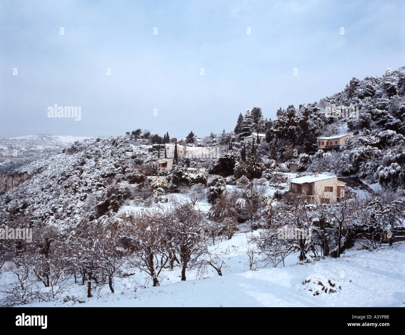 Snow in Nice France Stock Photo - Alamy