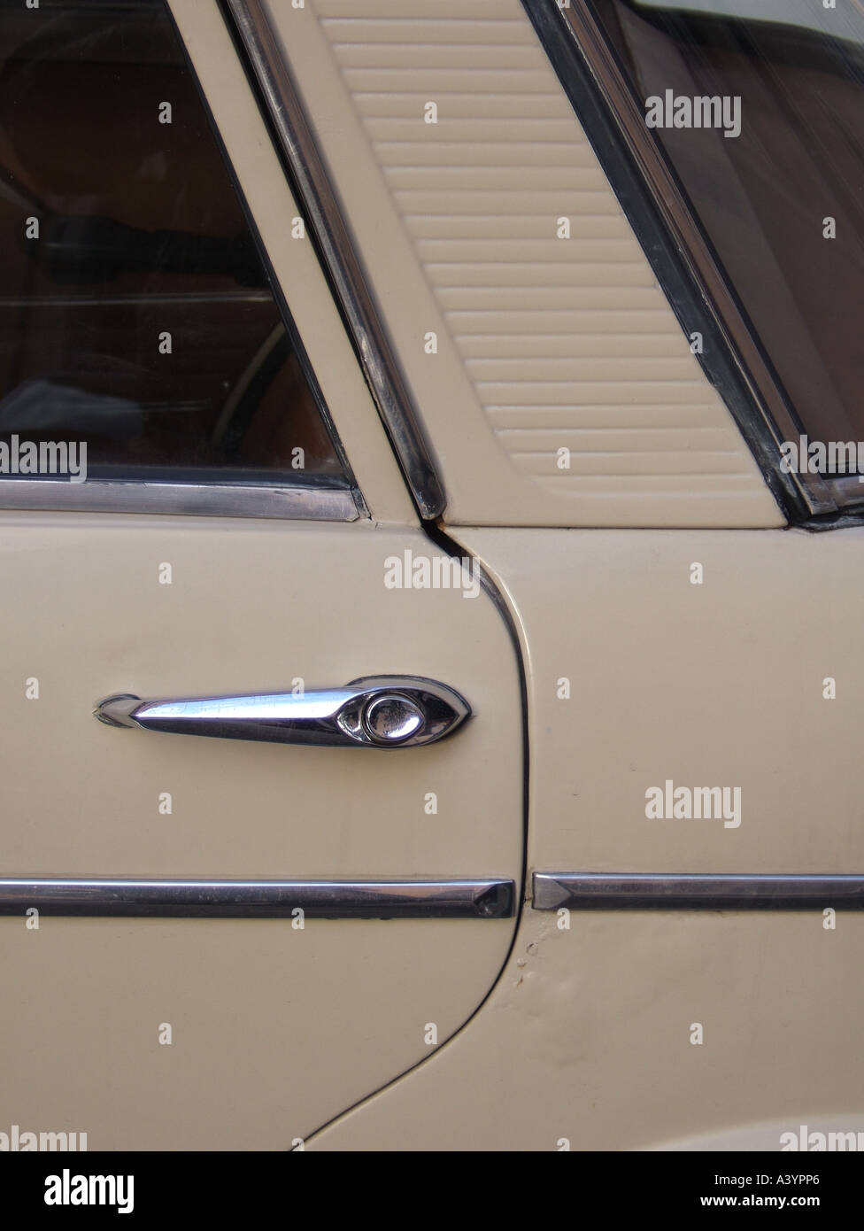 cream fiat car in rome Stock Photo - Alamy