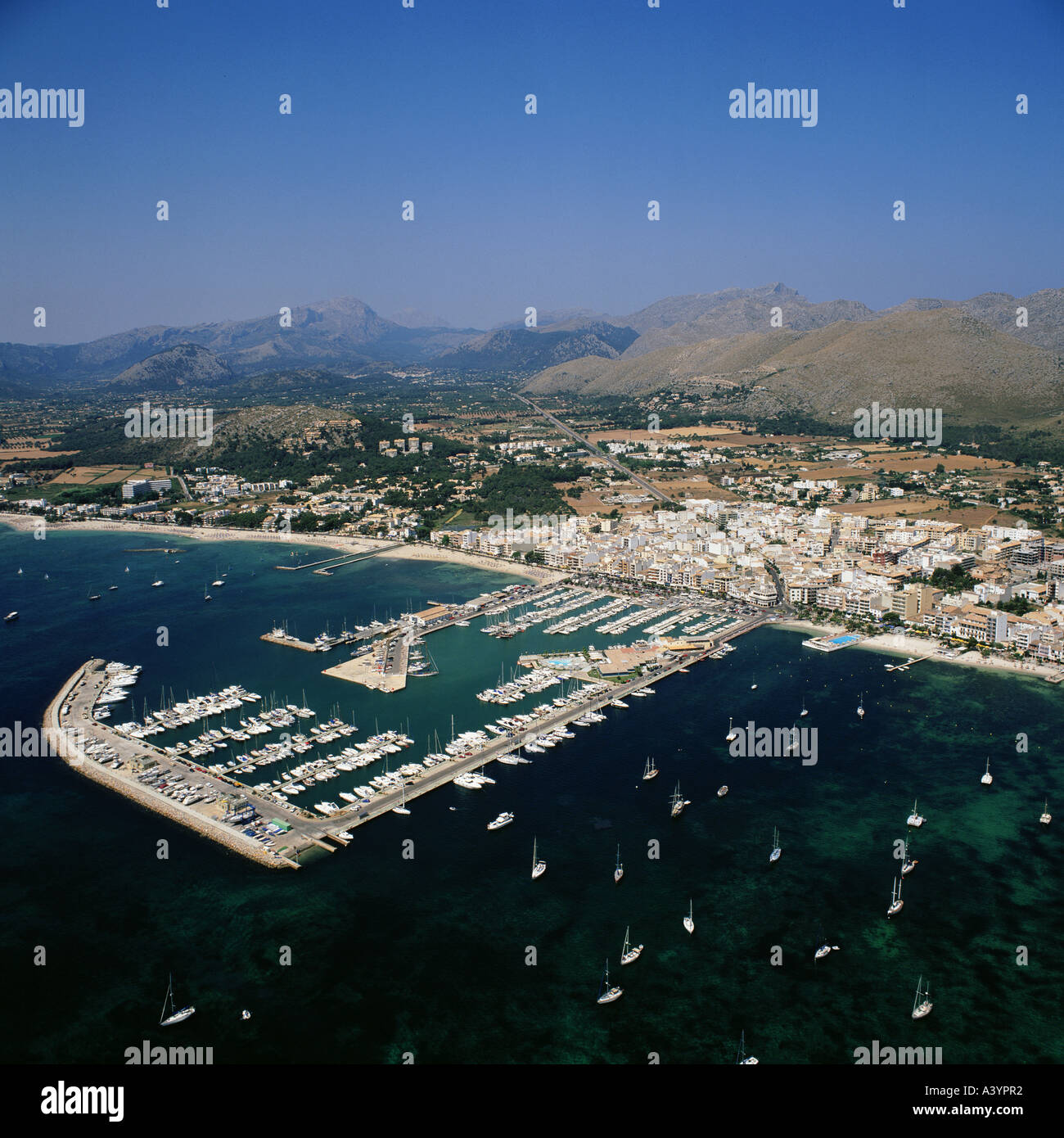 Port pollensa mallorca aerial hi-res stock photography and images - Alamy