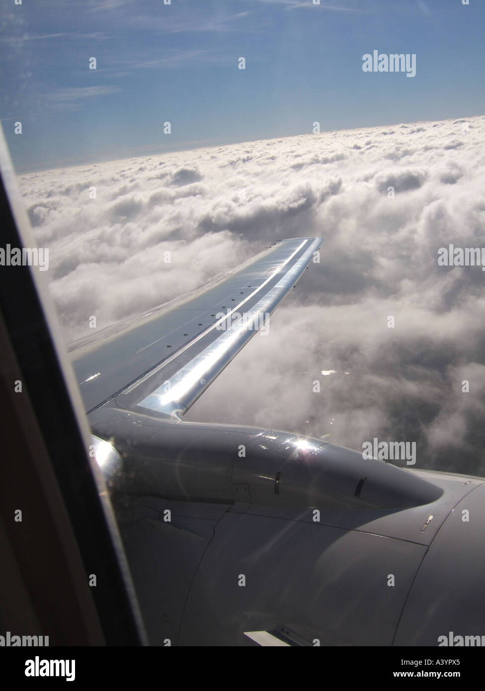 view from plane cabin window Stock Photo - Alamy