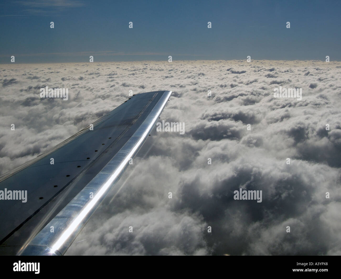 plane wing from cabin window Stock Photo - Alamy