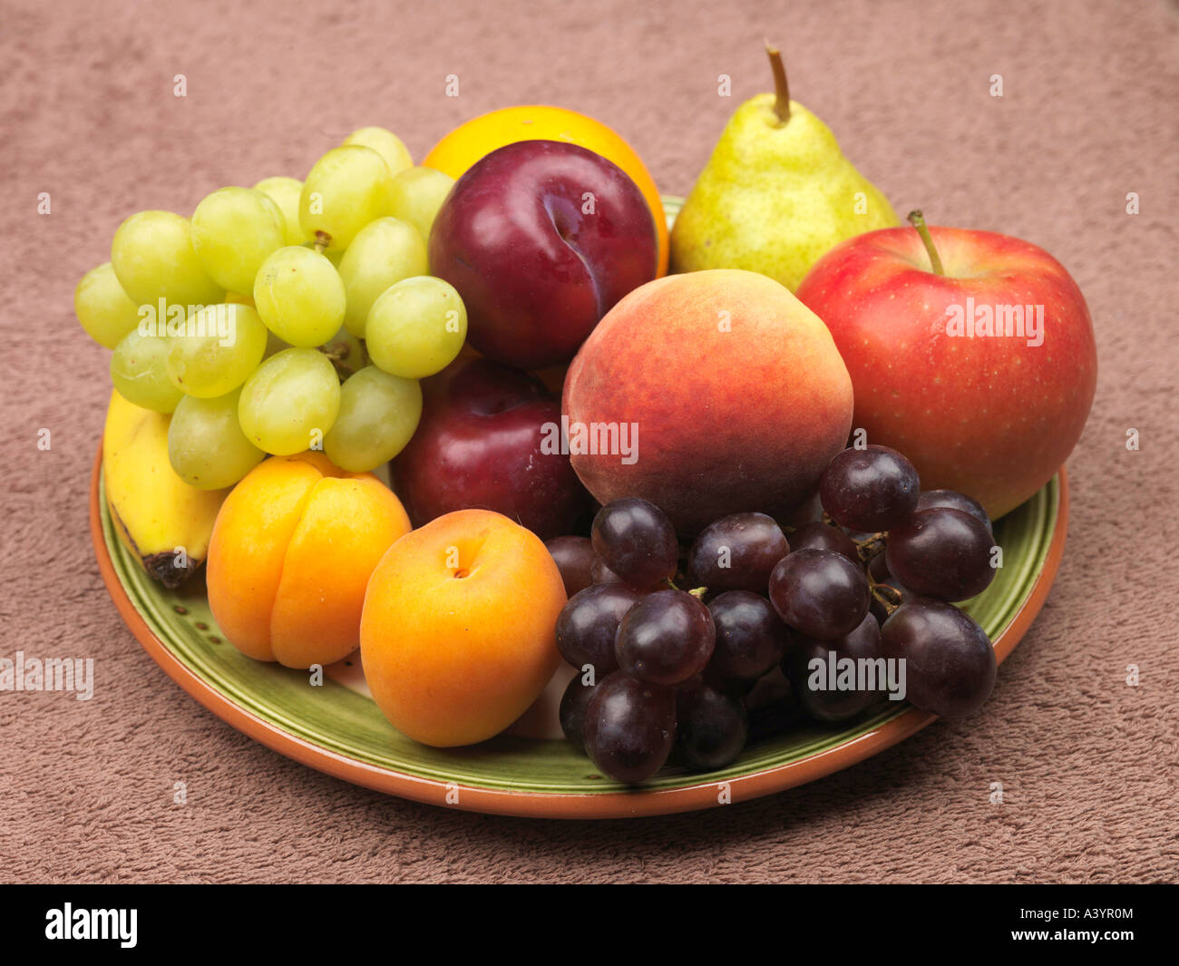 Healthy Bowl Of Fresh Healthy Ripe Fruit Ready To Eat With No People ...