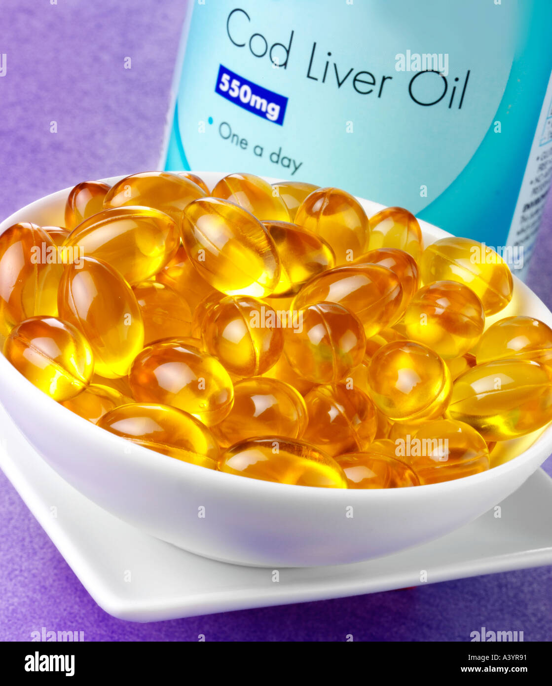 COD LIVER OIL CAPSULES Stock Photo - Alamy