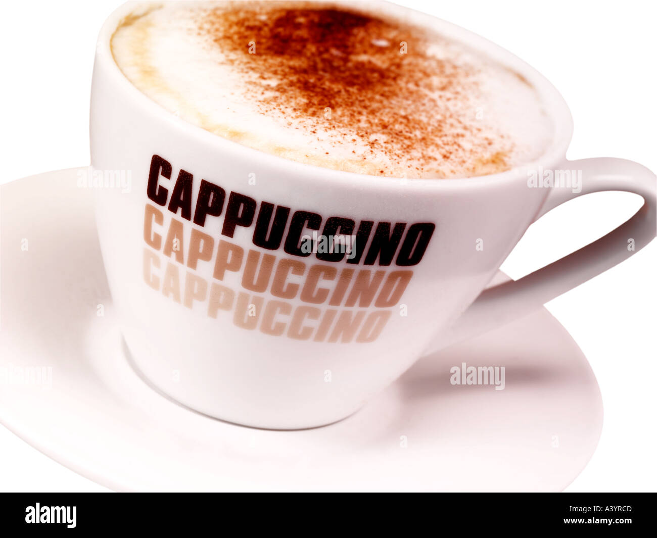 CAPPUCCINO ON WHITE Stock Photo - Alamy